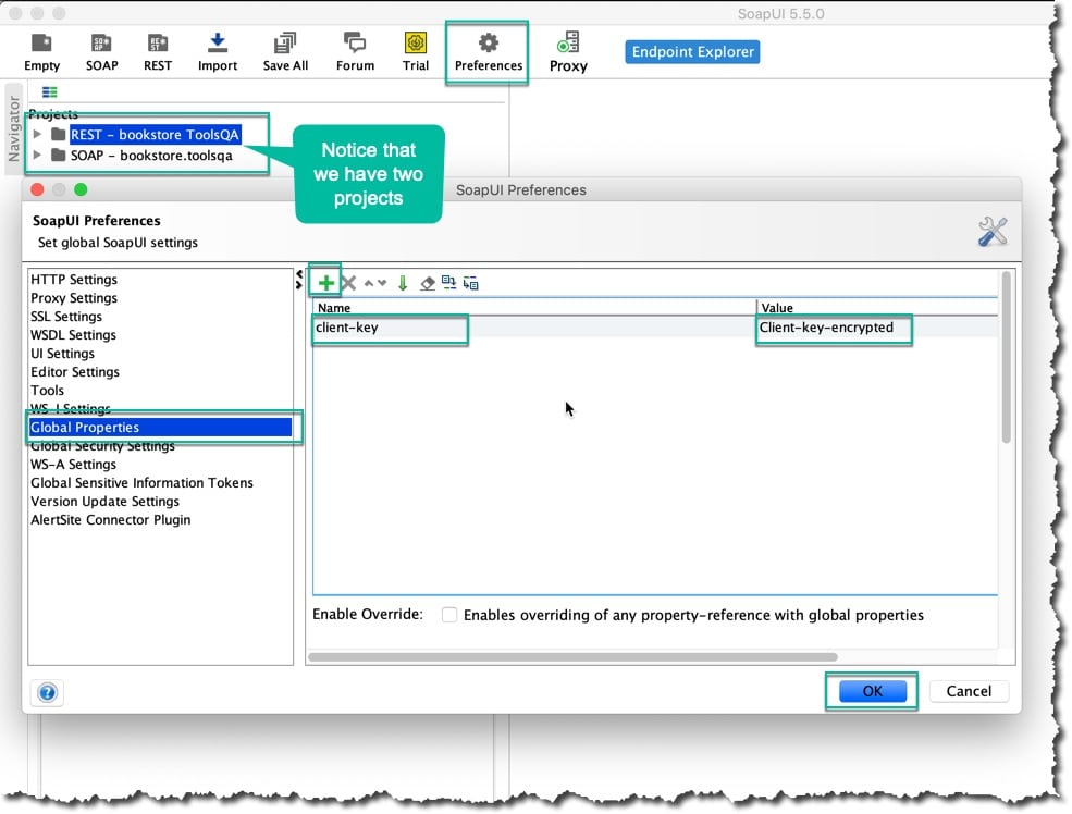 What are Properties in SoapUI?How to work with them?